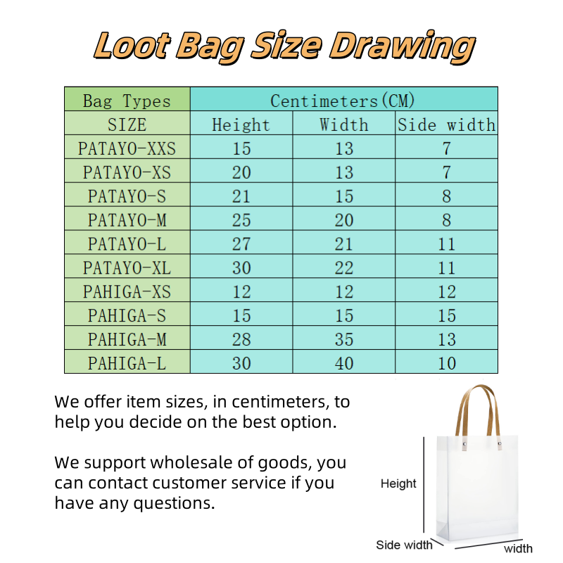 PVC Loot bag Small gift bagBbags for gifts Clear paper bag PVC hand bag ...