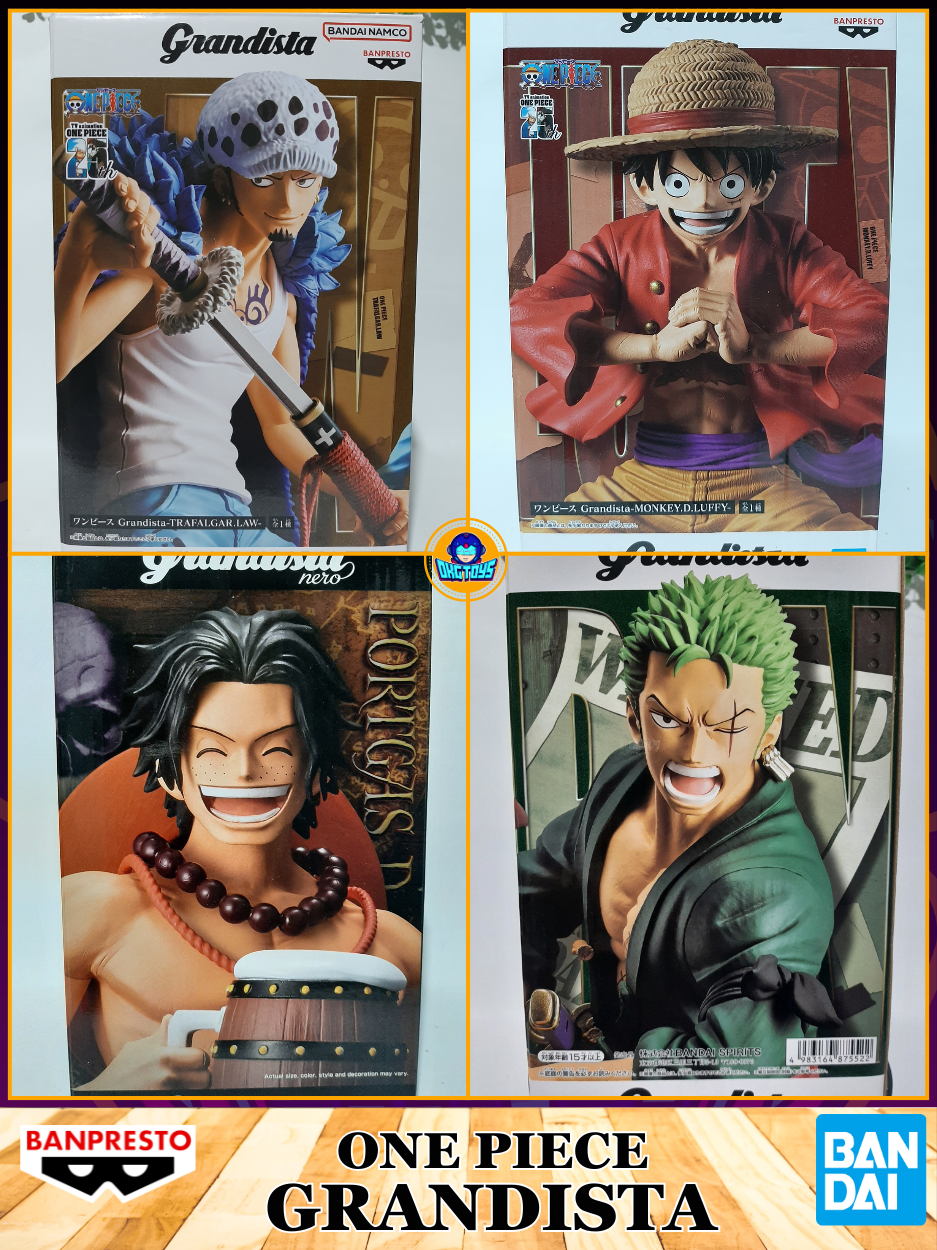 ONE PIECE GRANDISTA NERO MONKEY D. LUFFY AND PORTGAS D. ACE RORONOA ZORO LAW BANDAI BANPRESTO ...