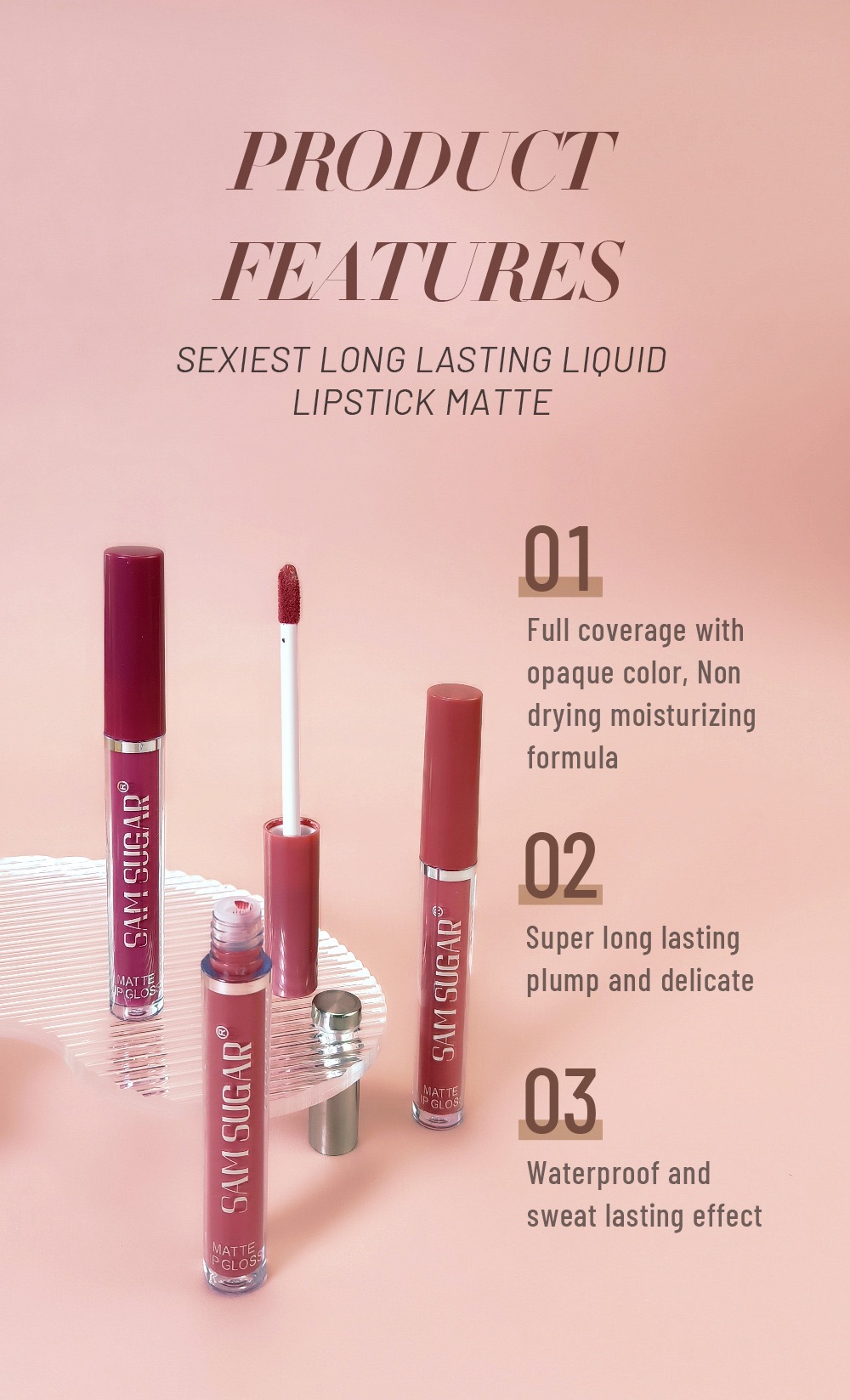 Velvet Matte Lip Color Set - 6 Count, lightweight velvety texture, all ...