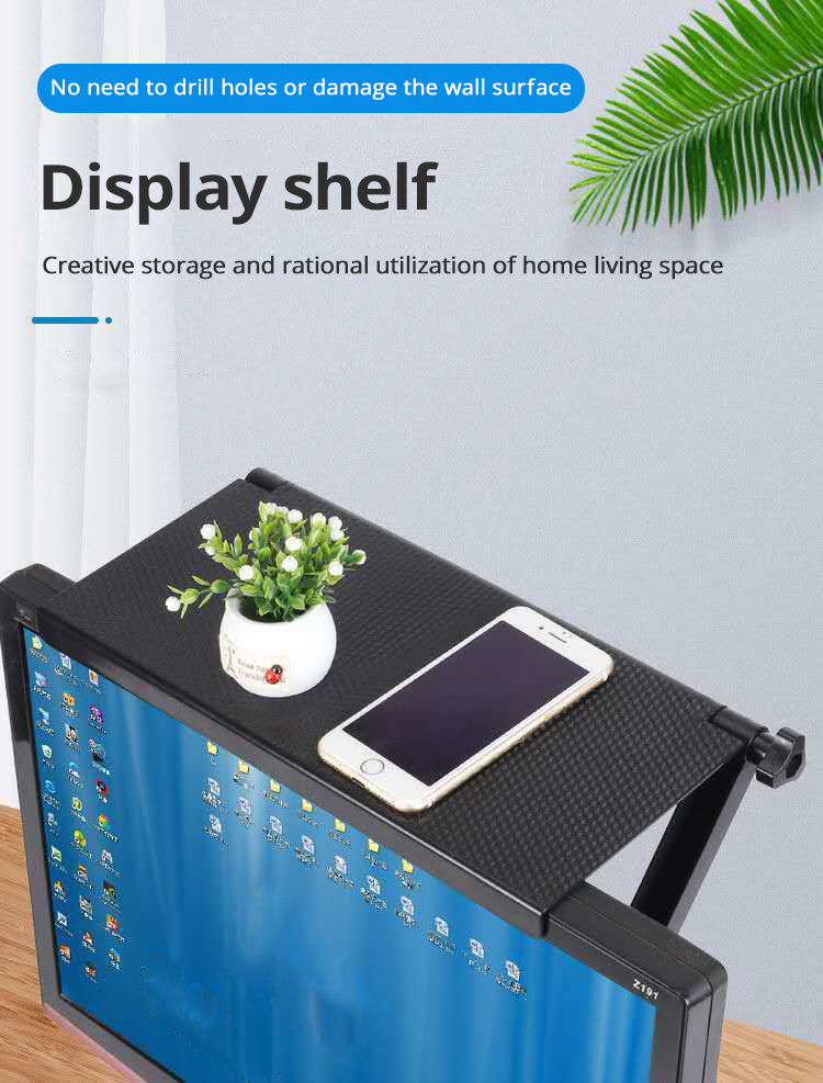 Adjustable TV Screen Storage Rack Living Room TV Monitor Desktop Stand ...