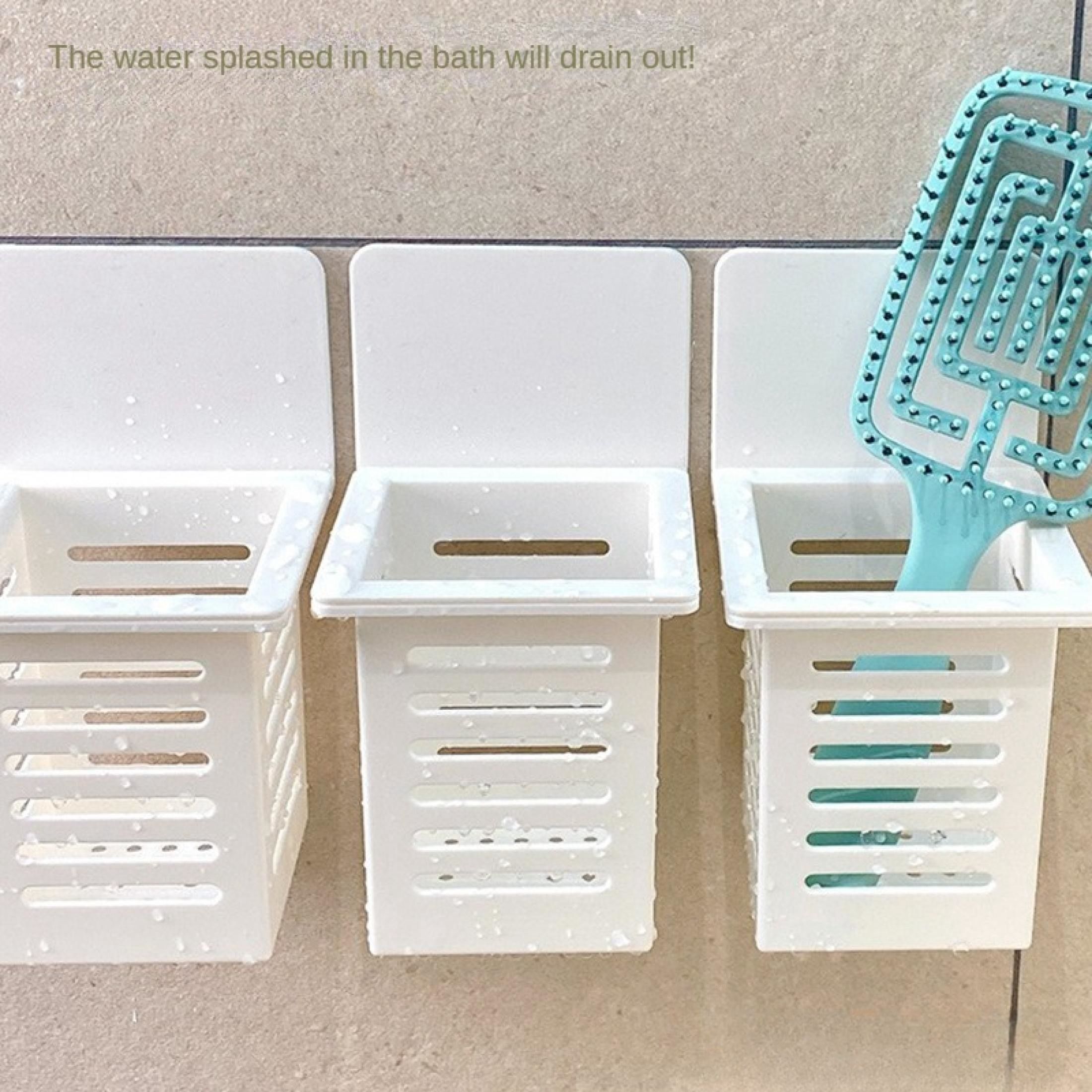 Bathroom Kitchen Rack Wall-mounted Comb Storage Box Toothbrush Holder ...