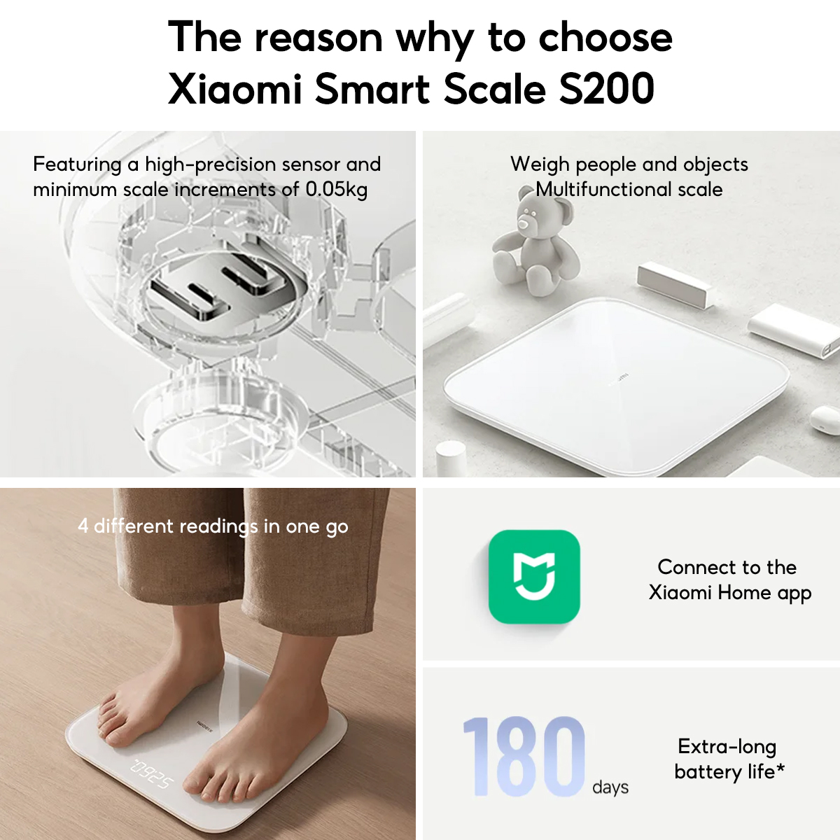 【NEW】Xiaomi Smart Scale S200 Global Version Weighing Scale Bluetooth 5. ...