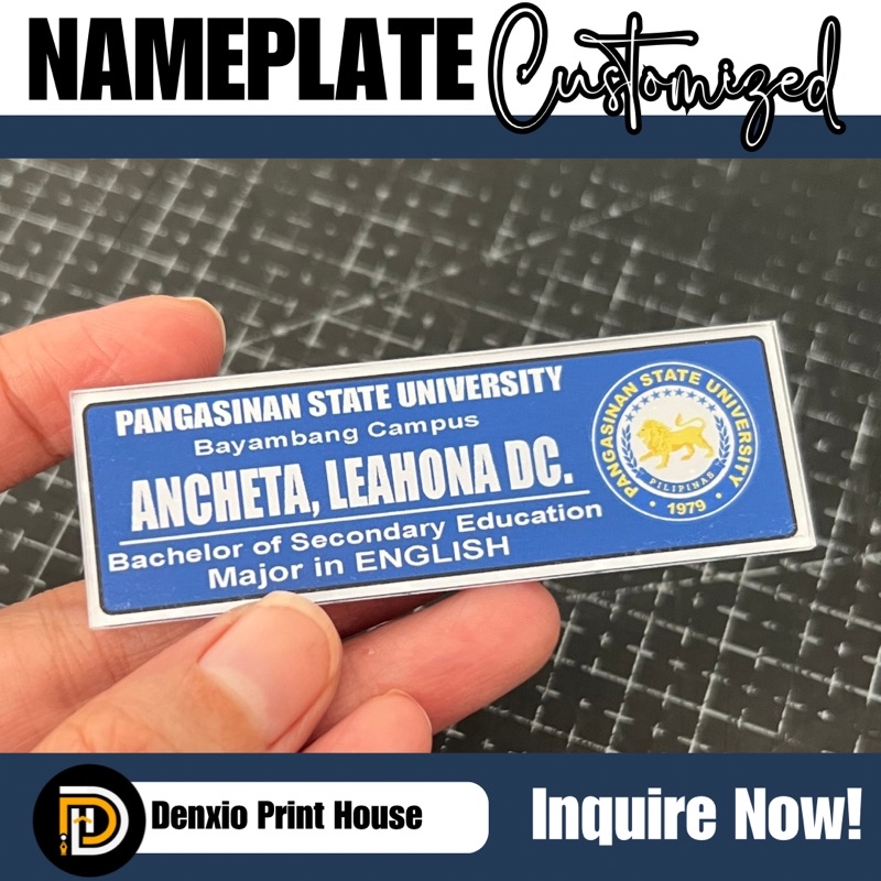 Customized Nameplate with Magnet | Acrylic Nameplate Personalized | 1x3 ...