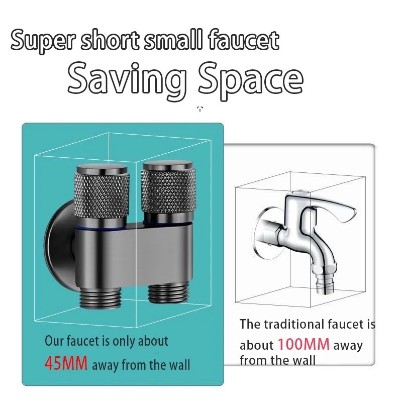 Dual Purpose Tap Double Outlet Angle Valve,Double Square Valve Double ...