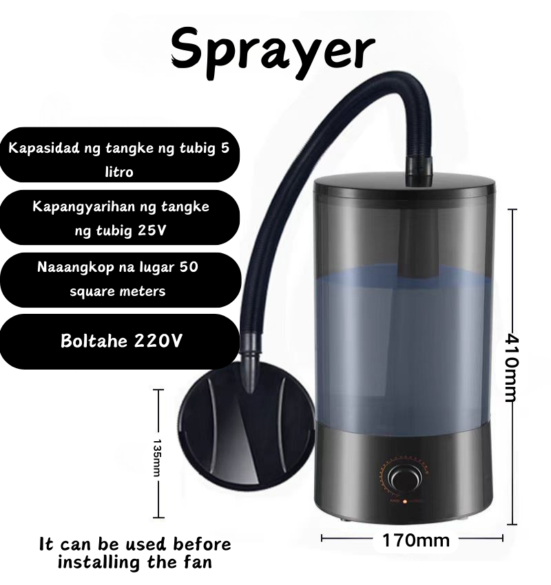 Mist Water Spray Cooling Stand Fan Misting Fan Air Conditioning ...