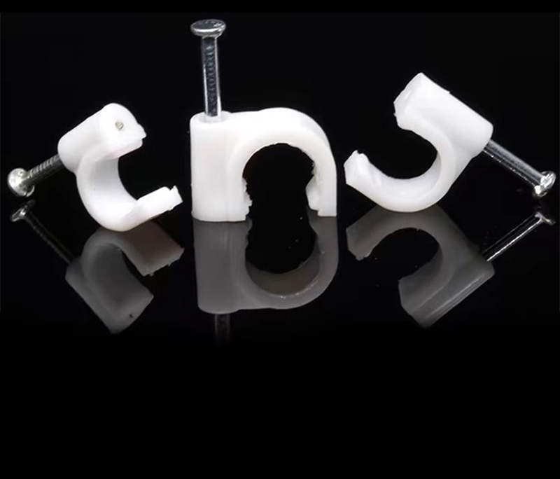 8mm Round Steel Nail Cable Clamps For Ethernet LAN Cable Wall Nail ...