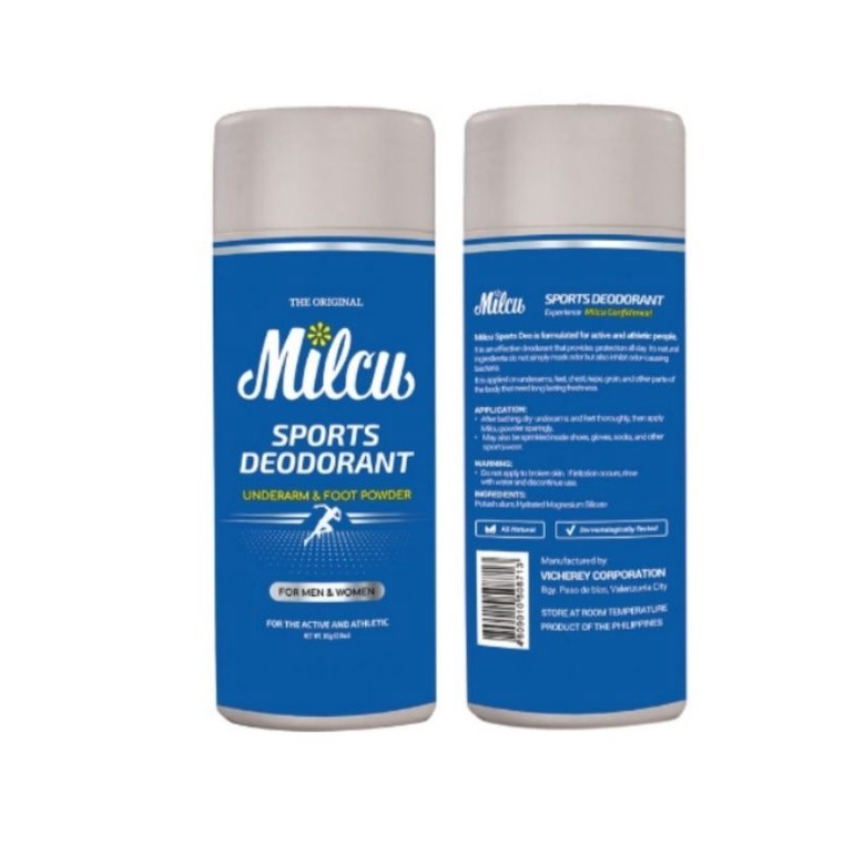 Milcu Foot and Underarm Deodorant Powder 40g and 80g Good For Daily Use ...
