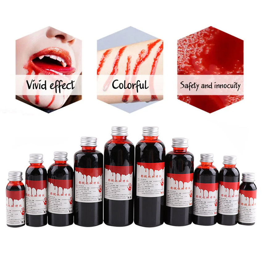 30/120ml Vampire Blood Cosplay Fake Blood Liquid Body Paint Prank Face ...