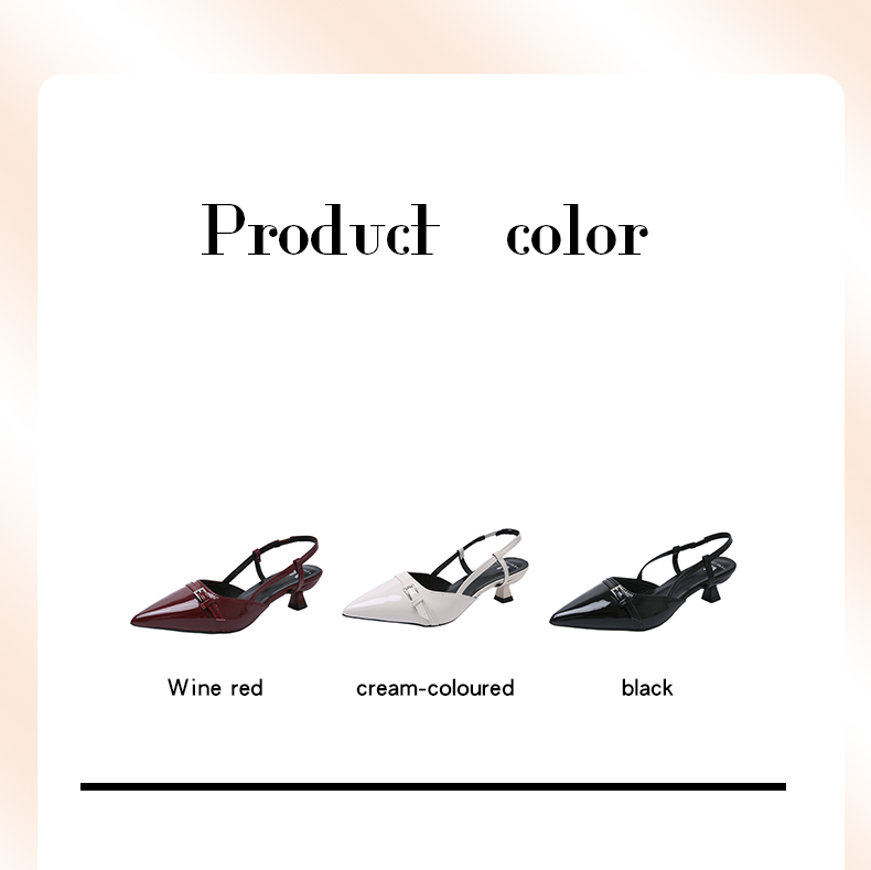 Venalisa Fashion Heels For Women Leather Korea Retro Pointed Low Heel 2 ...