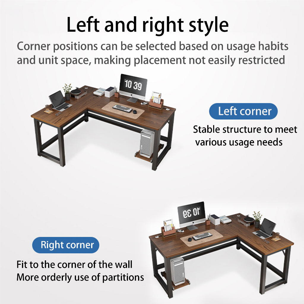 Corner computer desk desktop home desk workbench Bedroom desk bookshelf ...