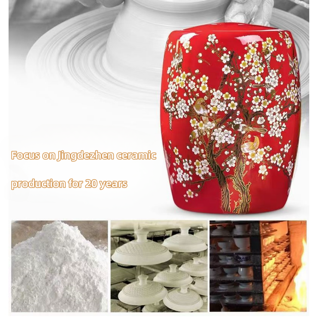 Big ceramic rice jar with lid rice storage container aesthetic food ...