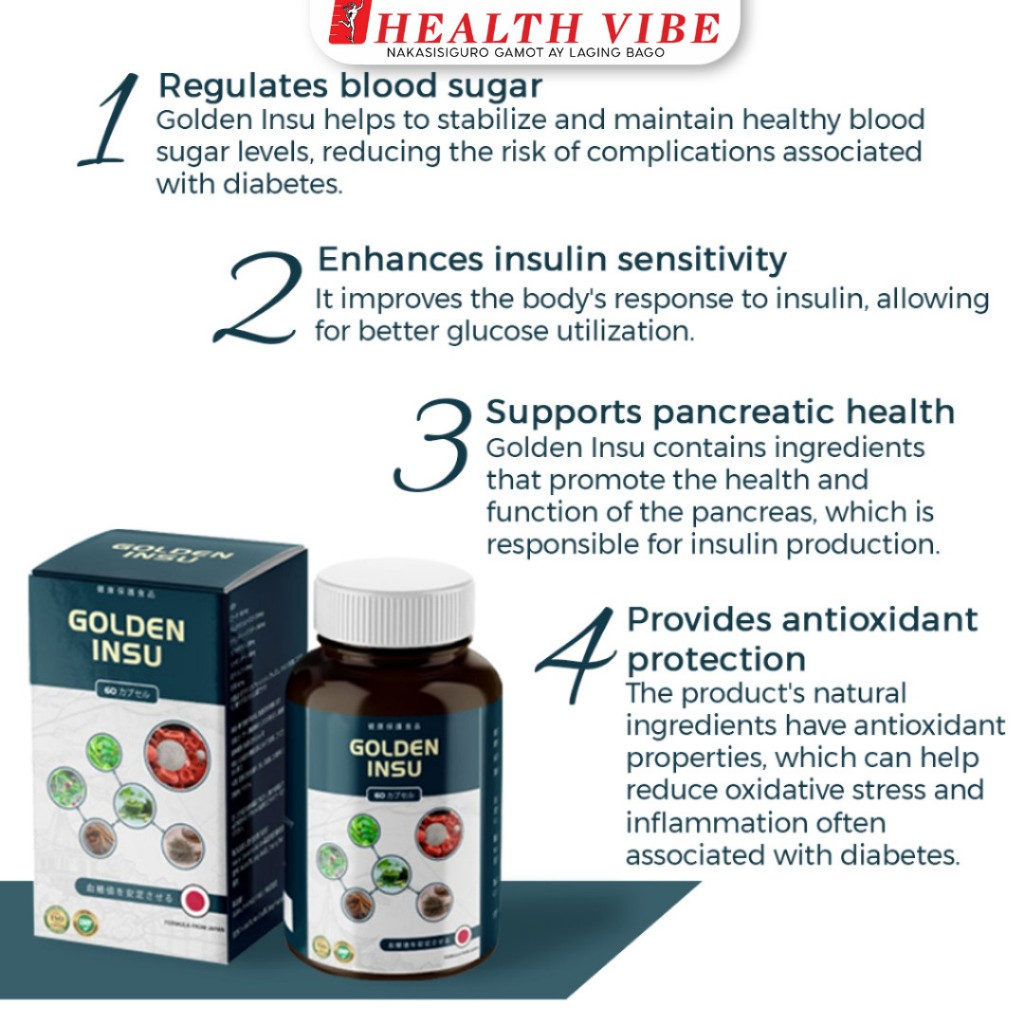 [LEGIT] Golden Insu for diabetes | 60 Capsules Japan | Daily Diabetic ...