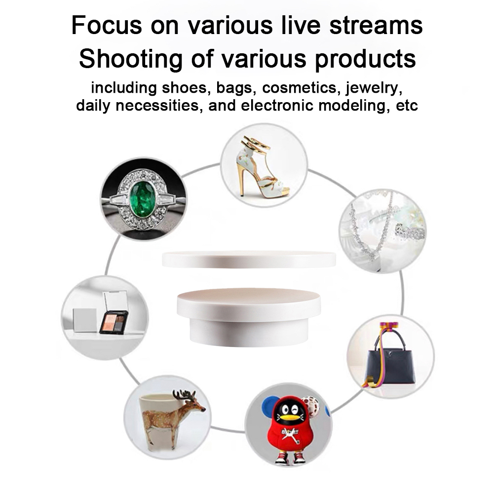 2 in1 Rotating Display Stand 14/20cm Electric 360° Turntable With ...