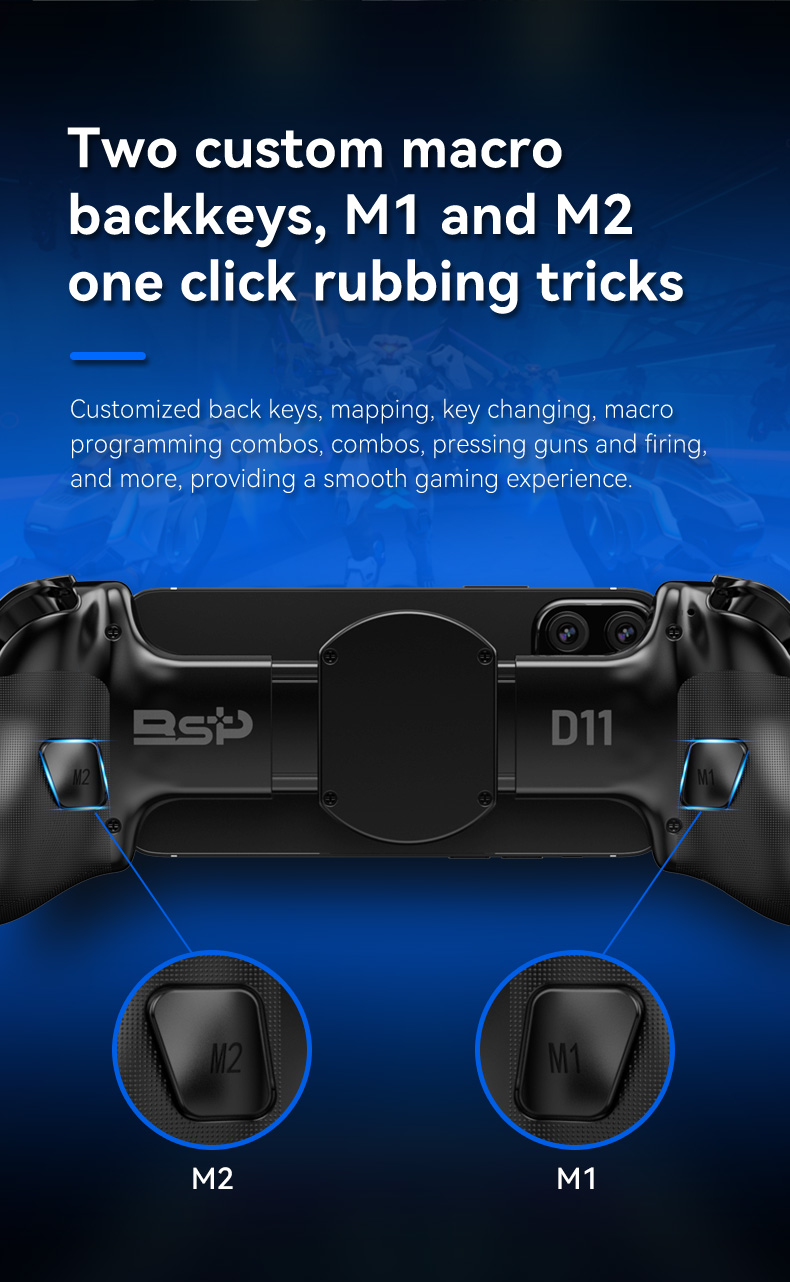 BSP-D11/D11S Wireless Retractable Hall Trigger Game Controller with ...