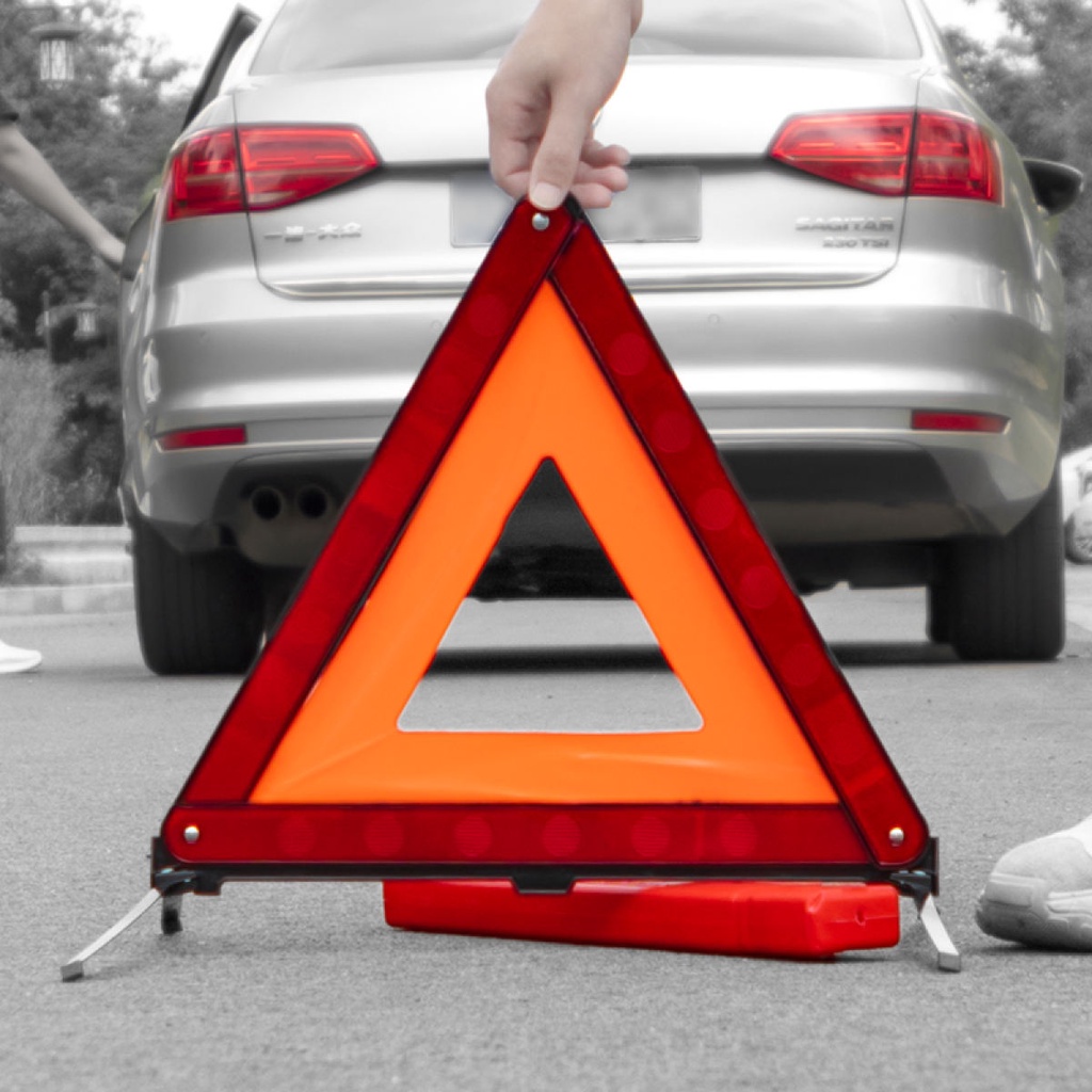in stock Reflective Red Car Early Warning Device Triangle Sign For Road ...