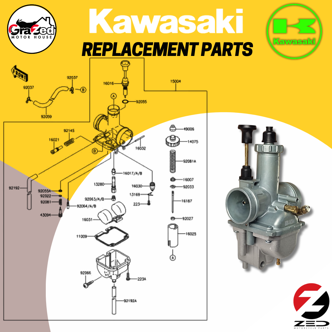 Kawasaki Barako 175 1 Carburetor Stock (replacement) | Shopee Philippines