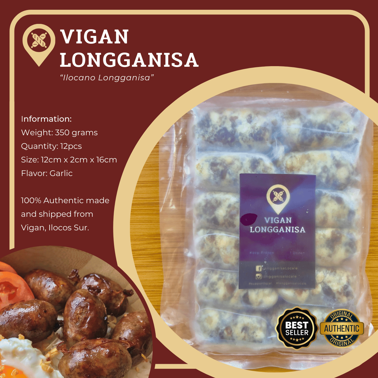 Vigan Longganisa "Ilocano Longganisa" 1 dozen | Shopee Philippines