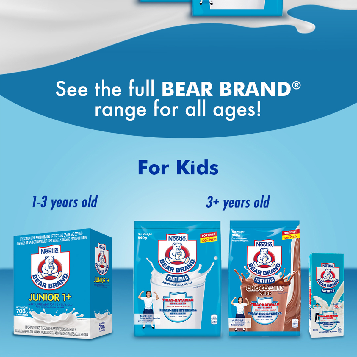 Bear Brand Fortified Powdered Milk Drink 1.5kg - pack of 2 with 4 free ...