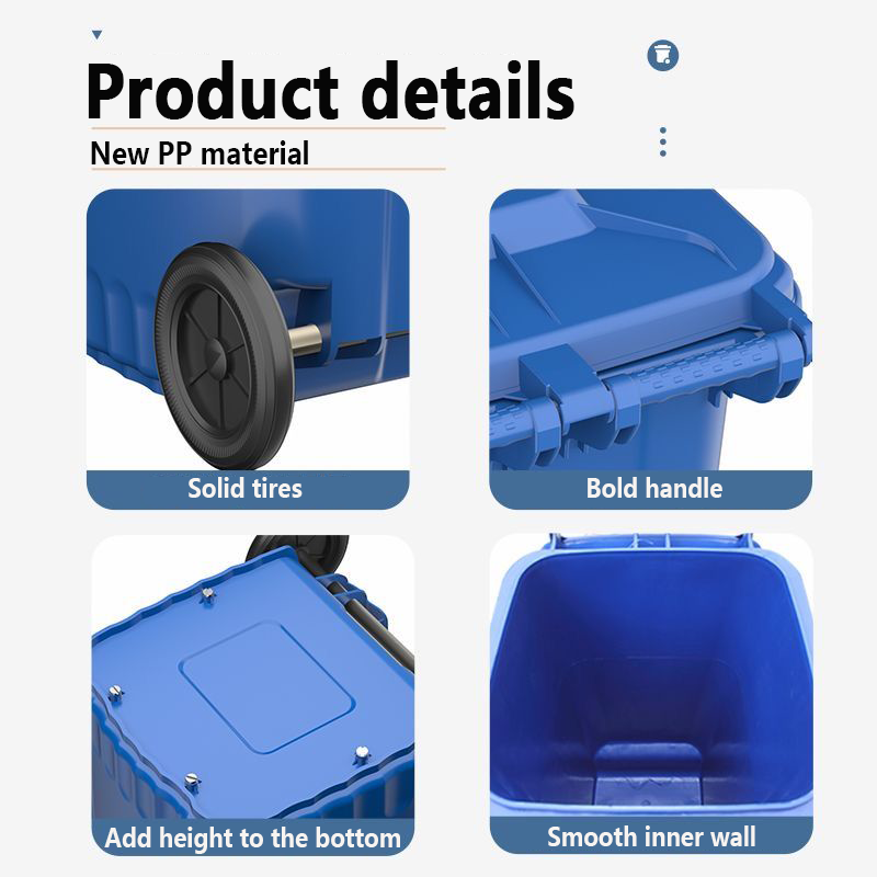 30L/50L/100L Wheeled Trash Cans Heavy-Duty Commercial & Industrial ...