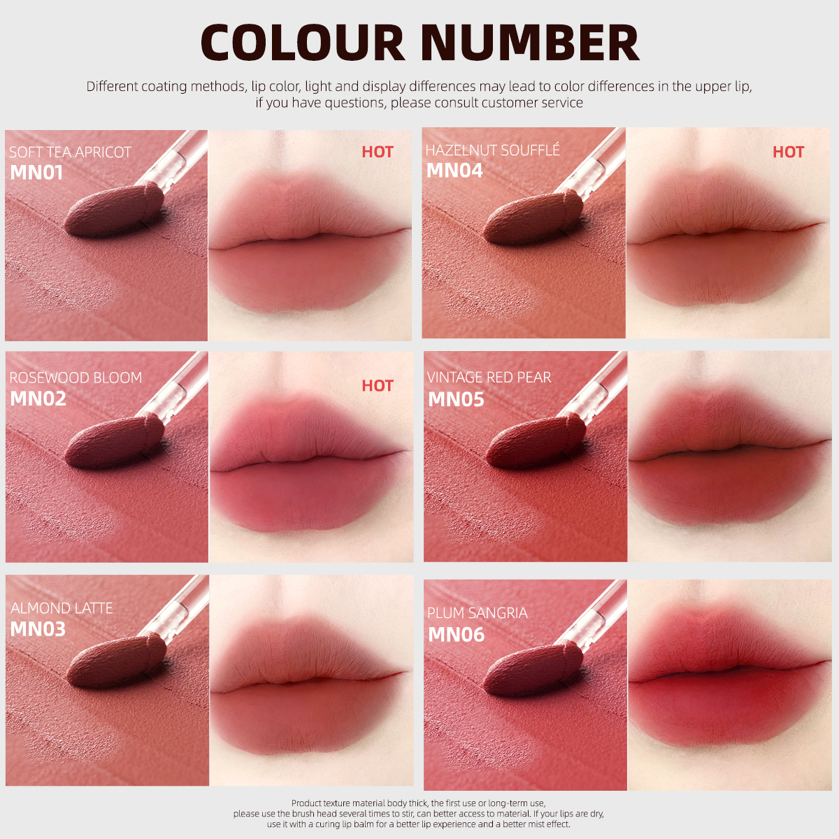 JMCY Velvet Matte Liptint Hydration Lock Color Non-drying Waterproof ...