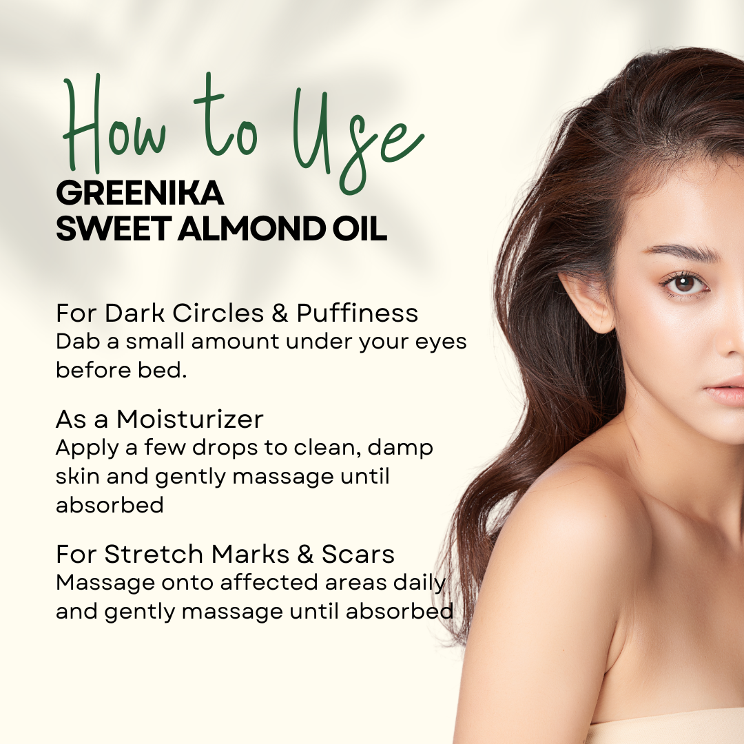 Greenika Sweet Almond Essential Oil Extract Pure For Moisturizing ...