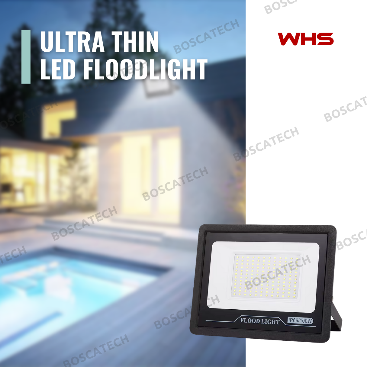 WHS LED Flood light IP66 Spotlight Daylight Outdoor Lighting 150W 200W ...