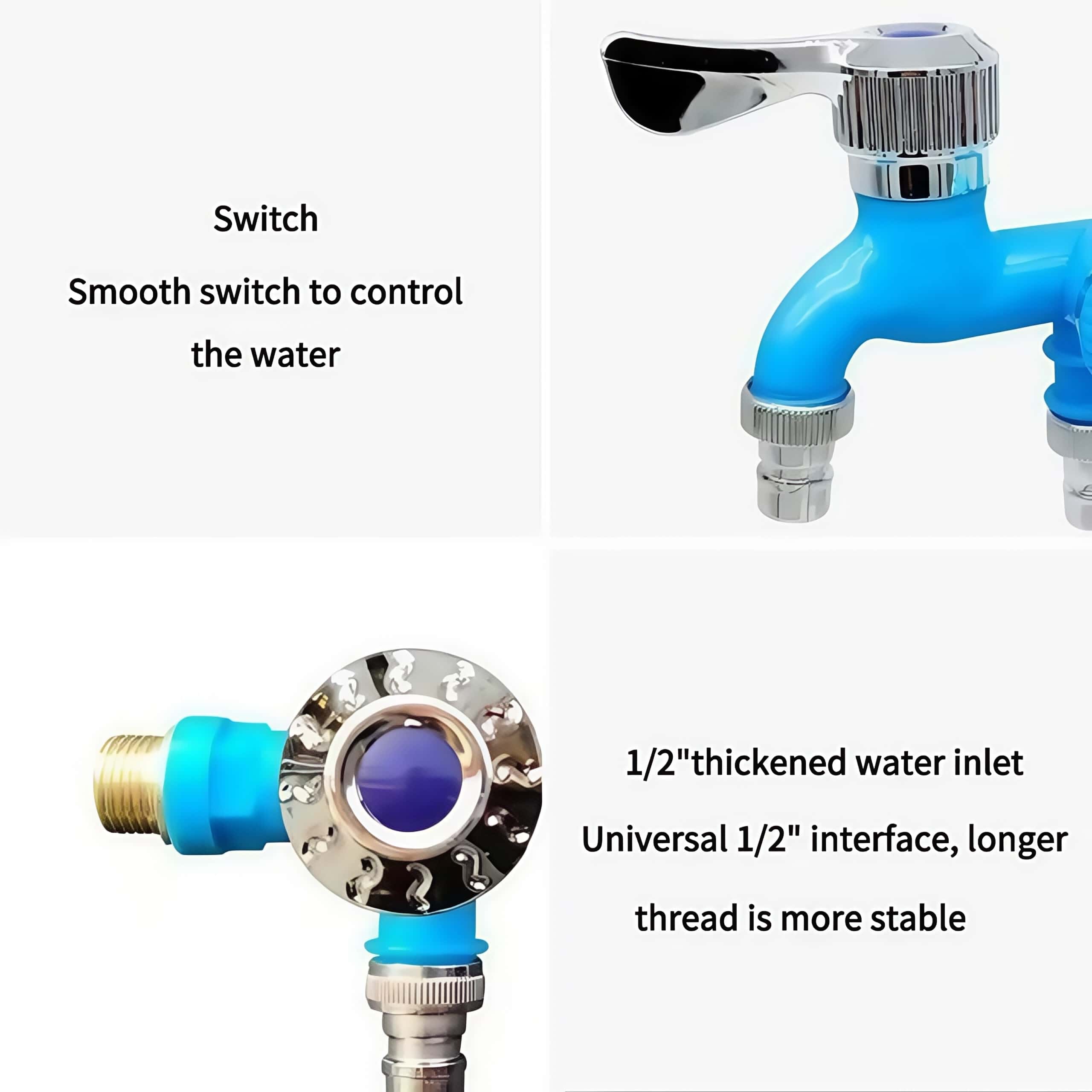 Two Way Faucet 304 Stainless Steel Dual Function Tap Faucet Bathroom ...