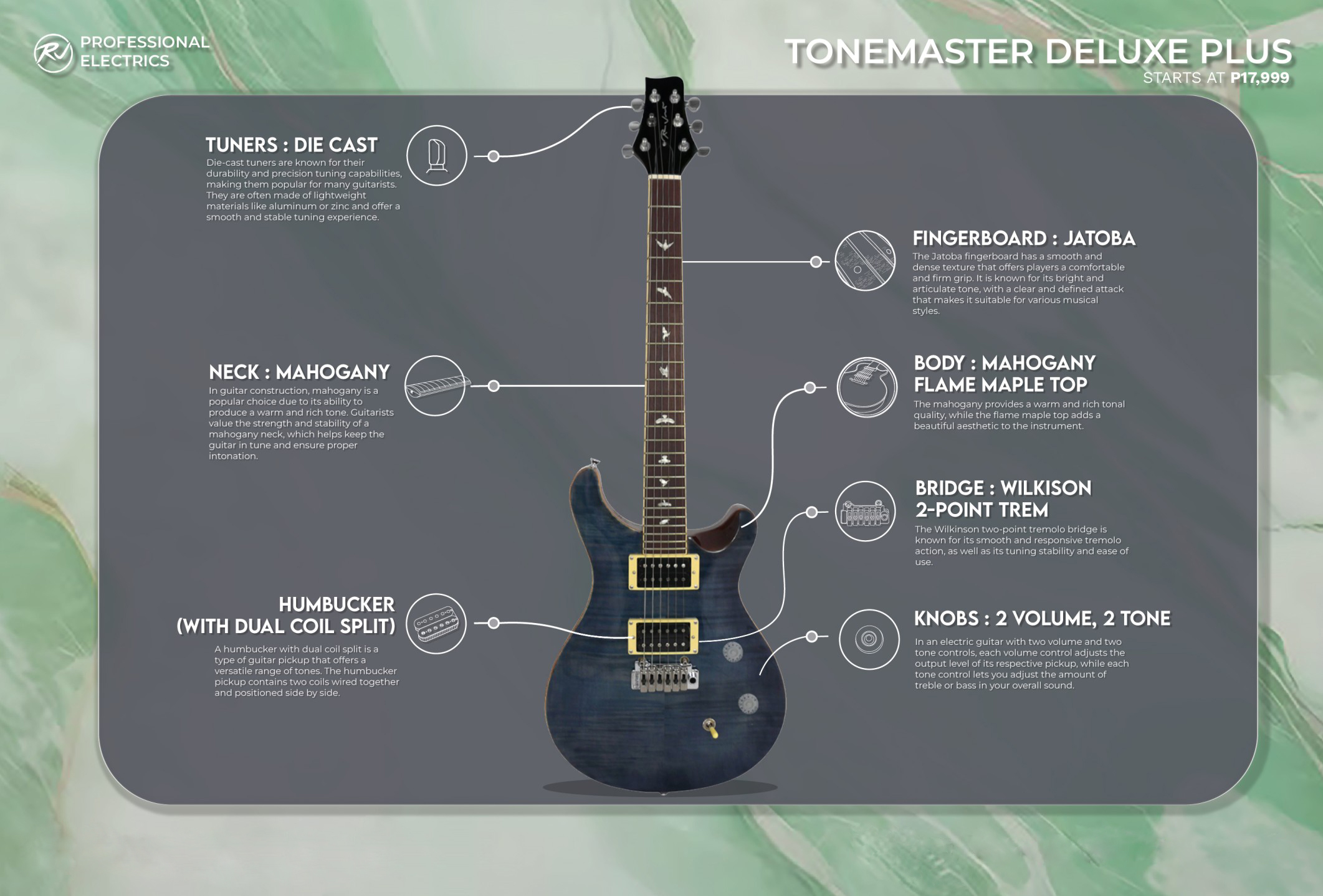 RJ Professional Electrics - Tonemaster Electric Guitar | Shopee Philippines