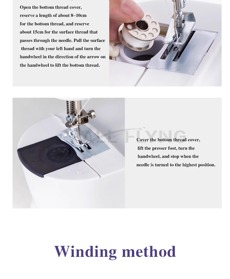 【ALL FLYING】Portable 202 Mini Electric Sewing Machine 2-Speed Portable ...