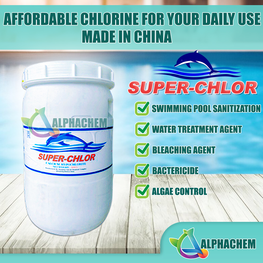 Super Chlor Chlorine Granules Calcium Hypochlorite 40 kg. Swimming Pool ...
