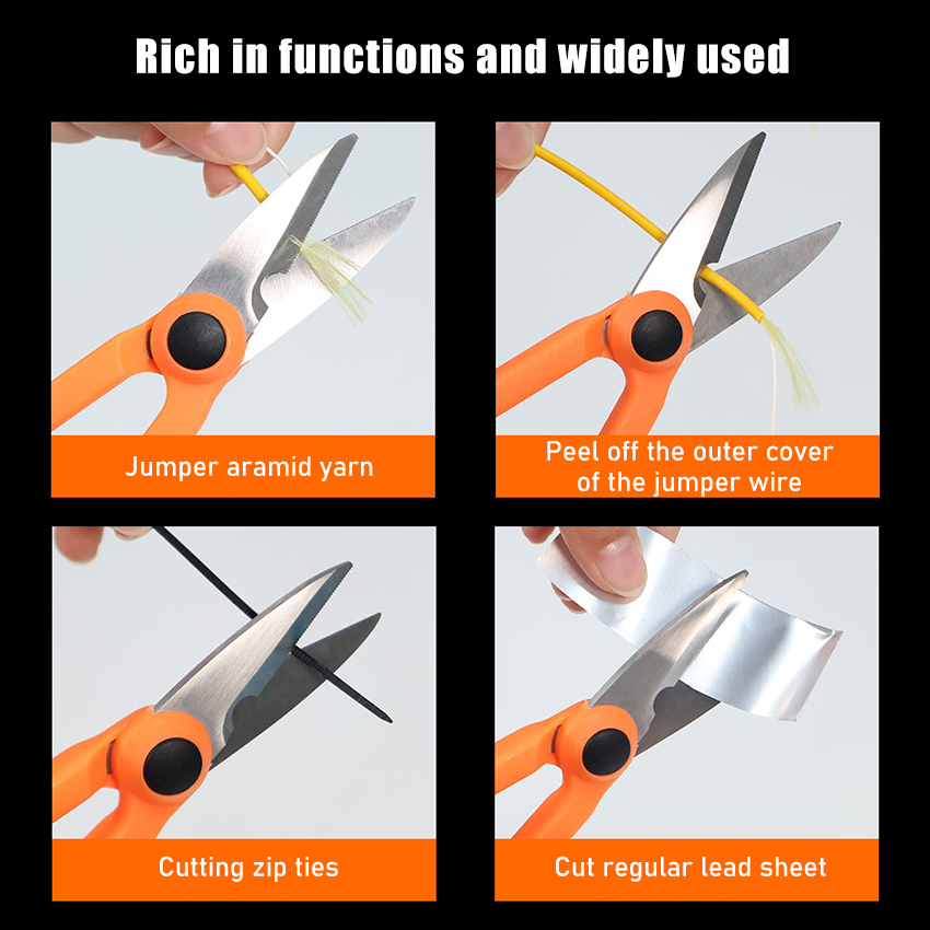 Fiber Optic Kevlar Shears Scissors Cut Electrical Wire Coax Cable Fiber ...