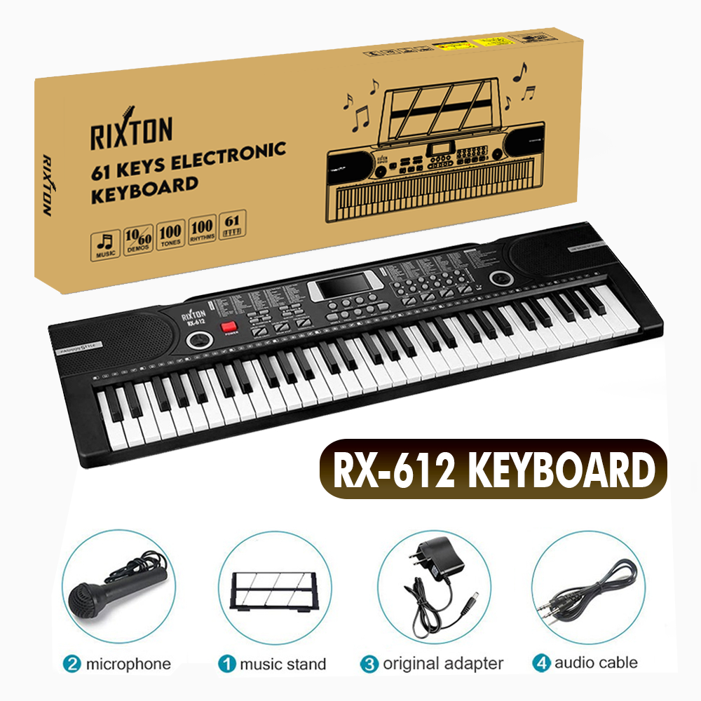 RIXTON 61Keys Electric Keyboard Portable Digital Electronic Piano for ...