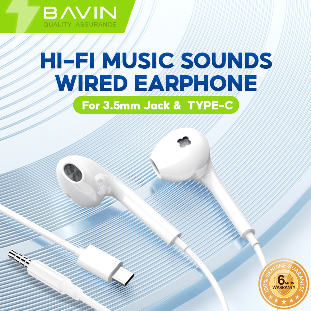 BAVIN HX871 / HX875 Hi-Fi Wired Earphone Stereo Sound Quality Music ...