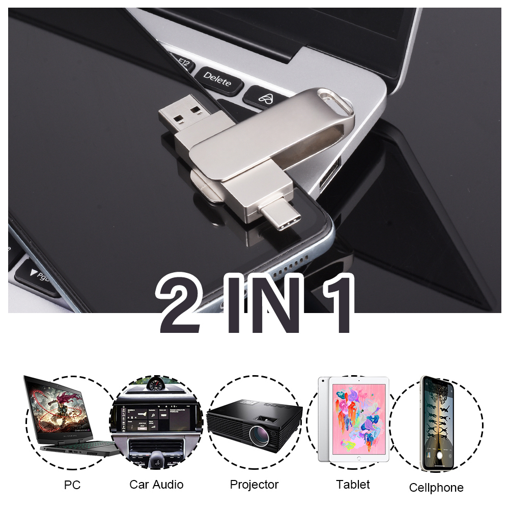 Multifunctional OTG Two-in-One Flash Memory Driver 128GB 256GB USB ...