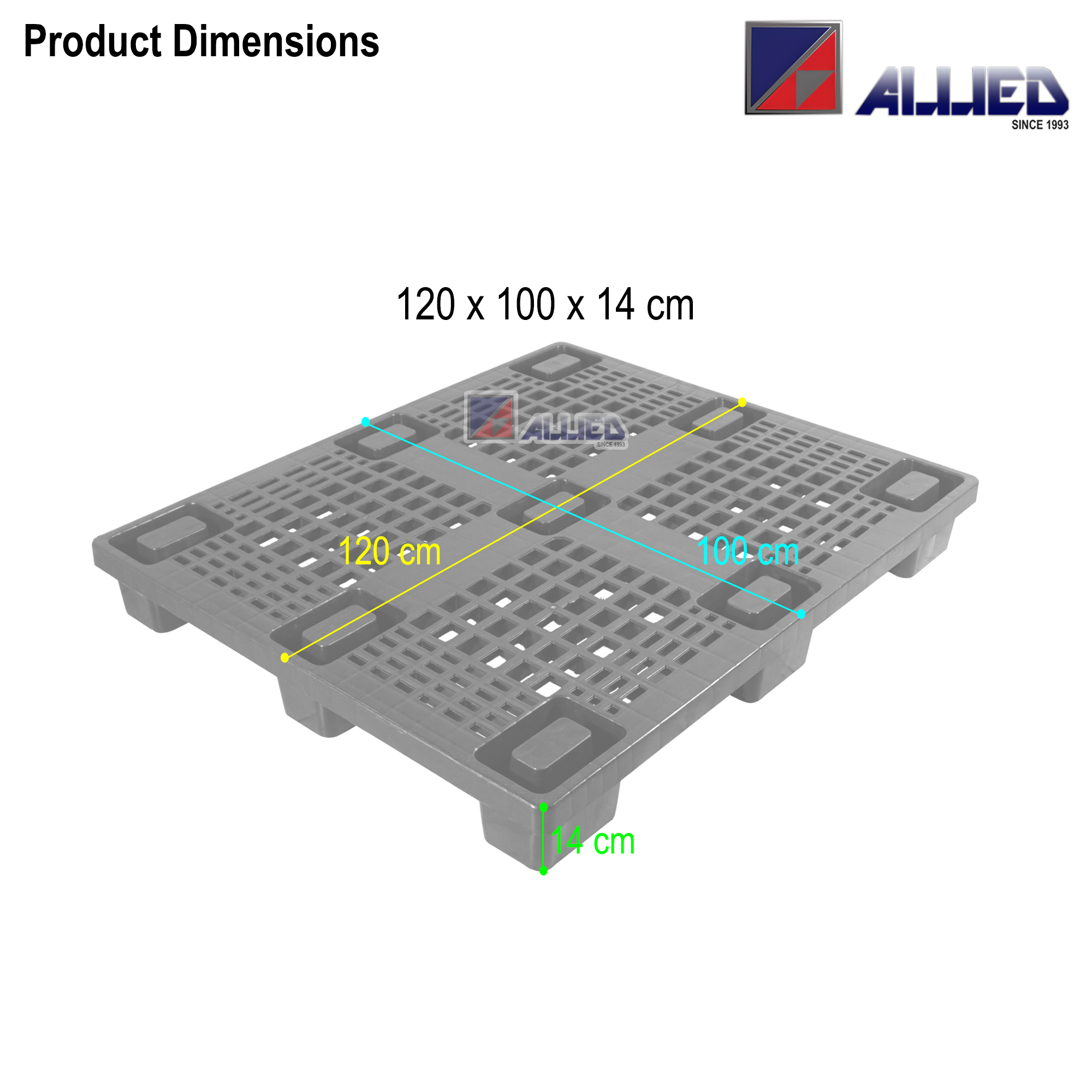 Allied Stackable Heavy Duty Plastic Pallet | Shopee Philippines