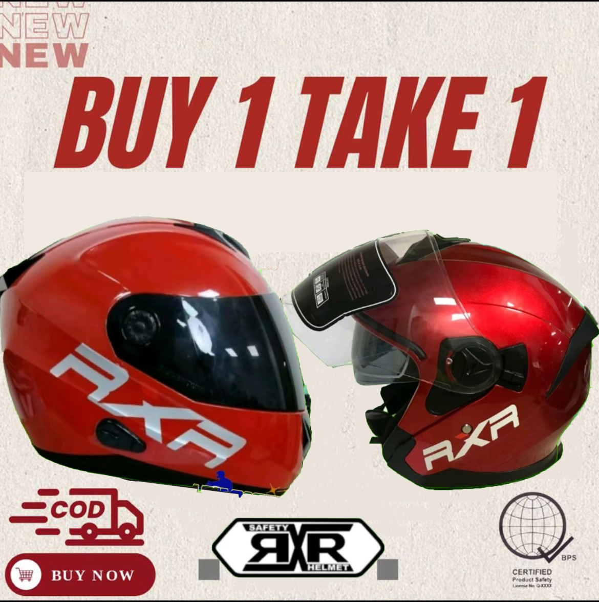【Buy 1 Take 1】 Full Face helmet Half Face helmet RXR couple helmet Men ...