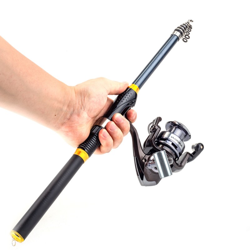 SUKE Fishing Rod 1.5-2.1M Long Throw Sea Rod Portable Telescopic ...