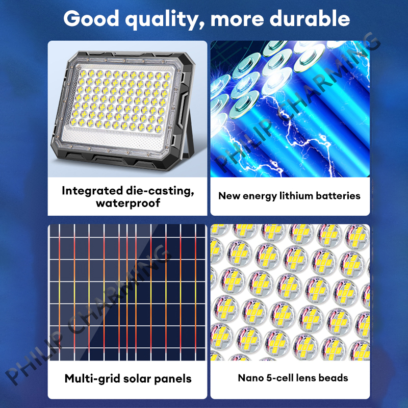 Solar flood light solar IP67 outdoor waterproof solar led light with ...