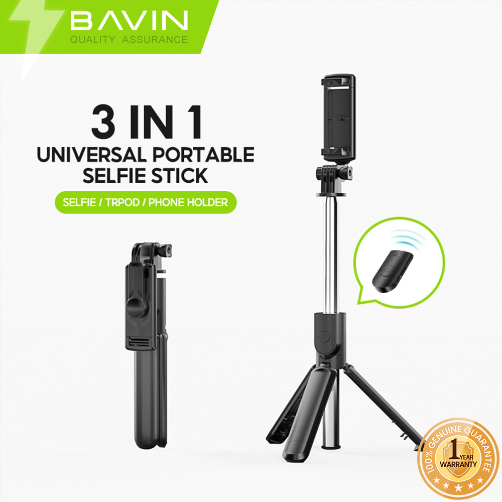 BAVIN P09 Portable Selfie Stick Monopod Tripod Stand W/ Bluetooth ...