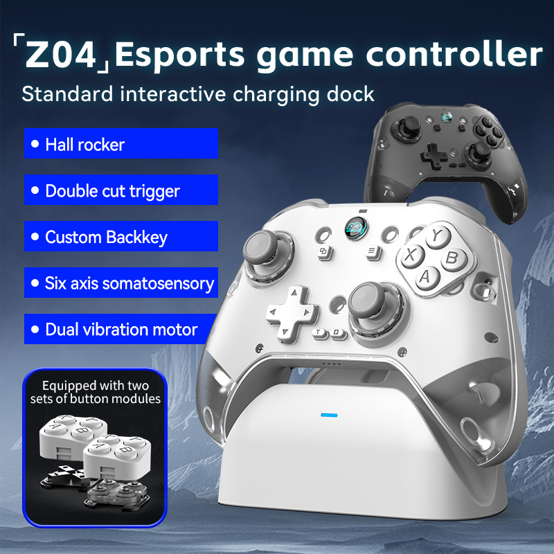 Z04 E-Sports Wireless Game Controller with Hall Rocker Turbo Feature ...