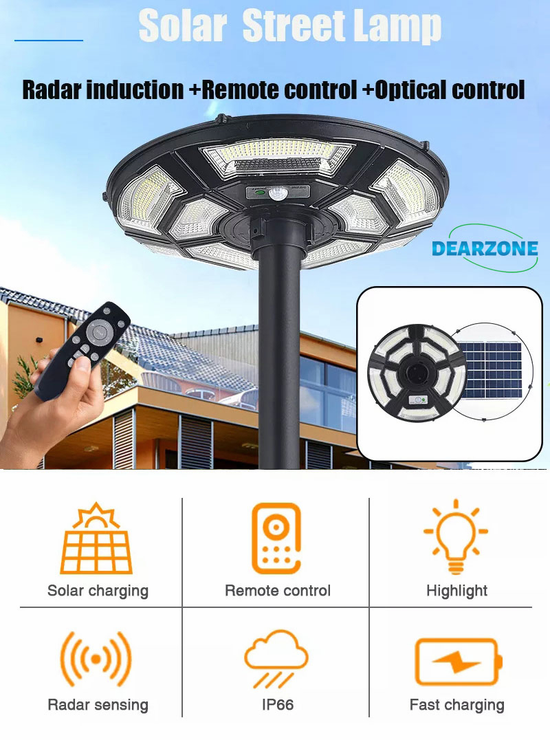UFO solar street light outdoor waterproof IP67 solar light soalr garden light solar lamp with ...