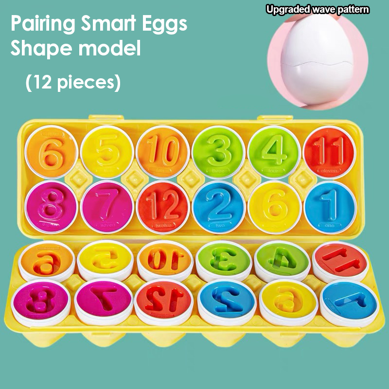 From PH Shape Matching Egg Toys Toddlers Number Shape Early Learning ...