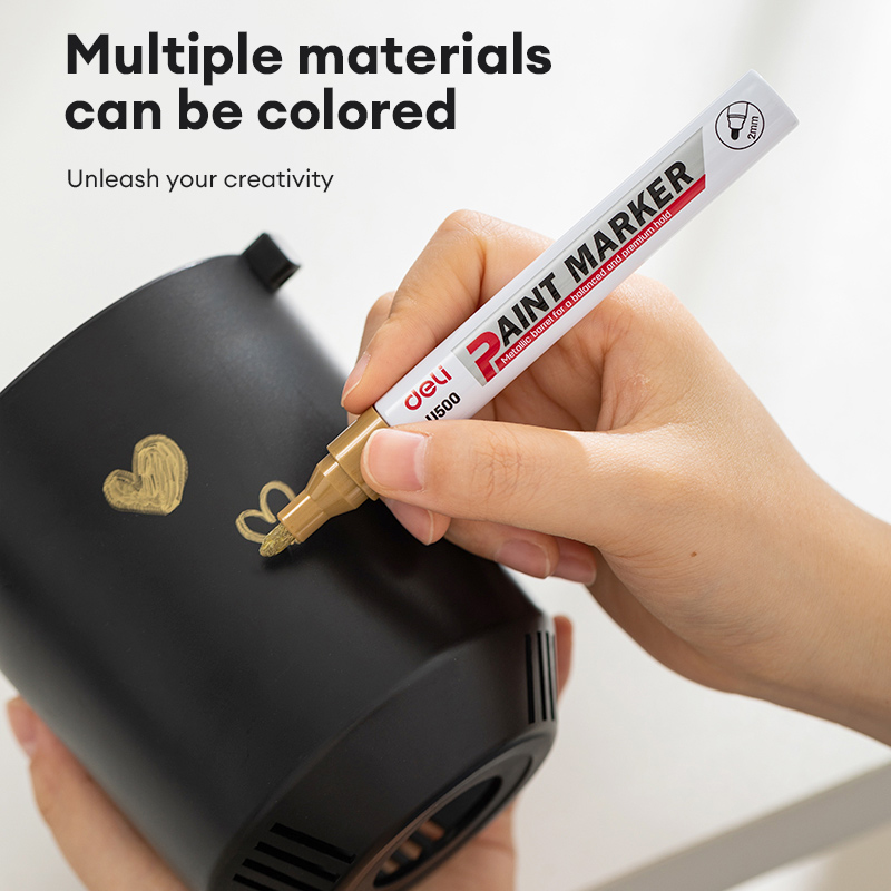 Deli Paint Marker Pen Waterproof 2.0mm Permanent Marker Pen Paint Pens ...