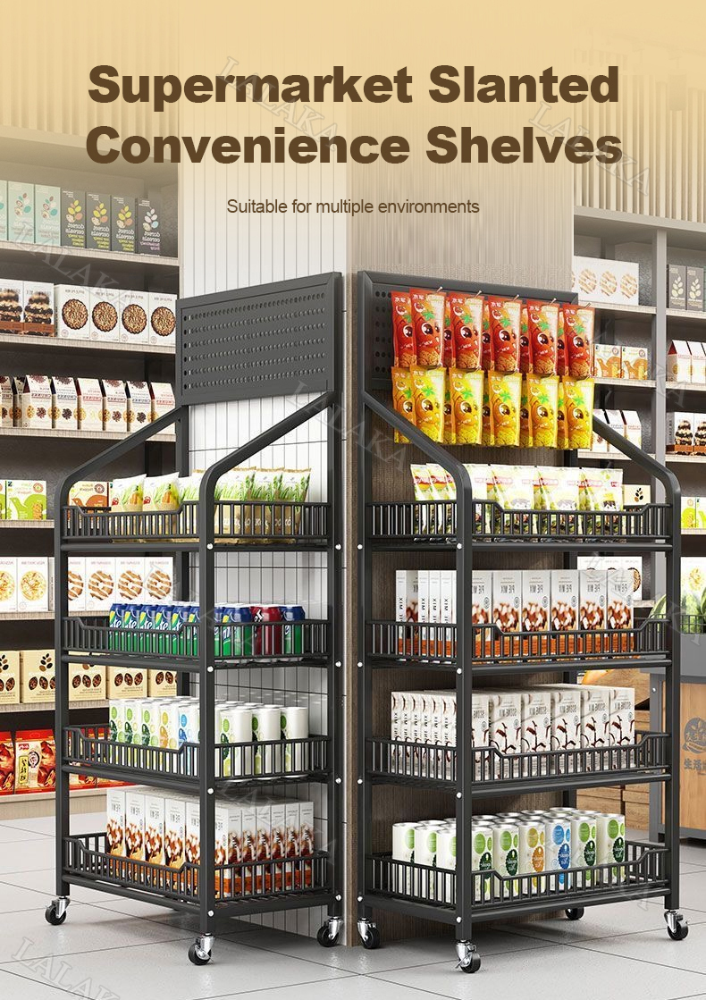 Supermarket Shelves Grocery Rack Metal Snack Shelf Store Storage Rack ...