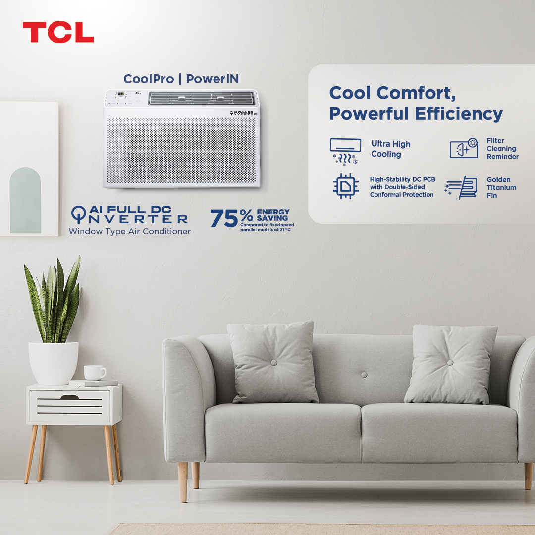 [NEW] TCL AI Full DC Inverter Window-Type Aircon CWI/UB2, Fast Cooling ...