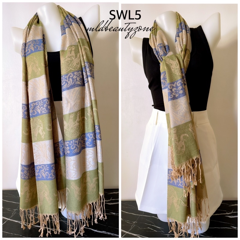 Original Thailand Shawl Pashmina/Scarf/Balabal No Button (Cashmere Wool ...