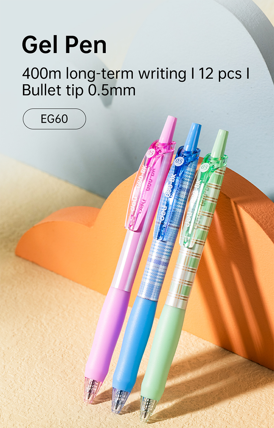 Deli EG60 0.5mm Bullet Tip Gel Pen 12pcs/box | Shopee Philippines