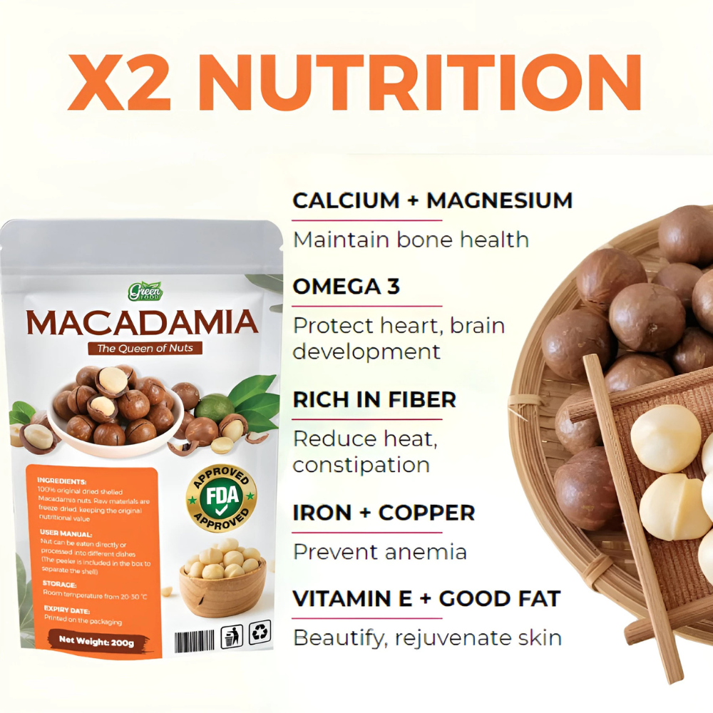 Macadamia Nuts Roasted Ready To Eat No Additives Gluten - Free Healthy ...
