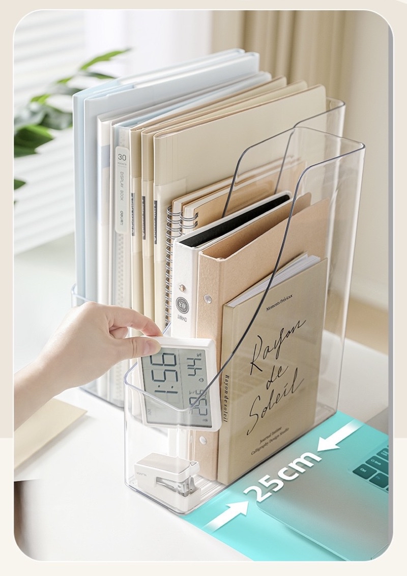 Transparent Book File Storage Desk Organizer - FUMIO Model | Shopee ...