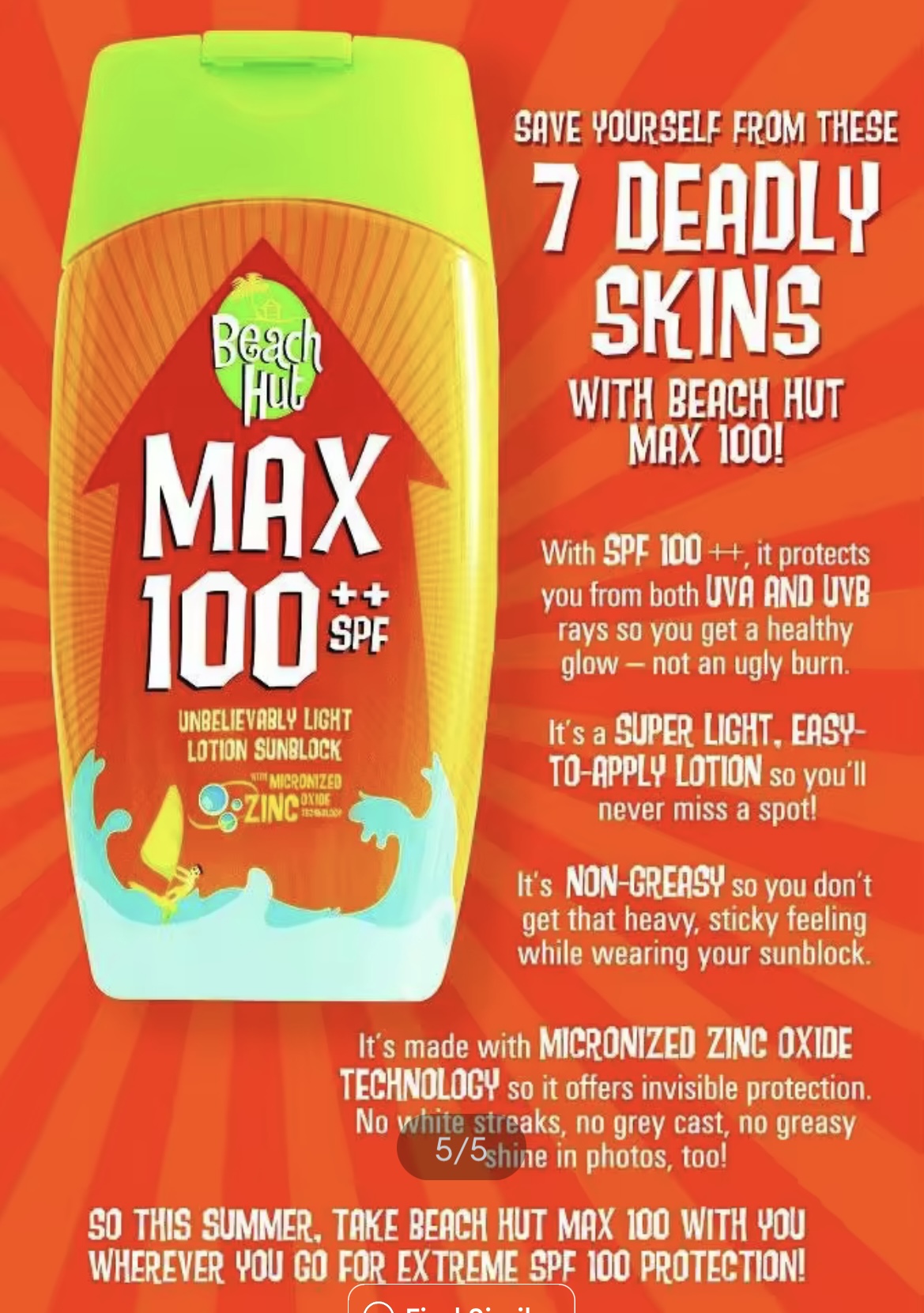 Beach Hut Sunblock MAX SPF 100 ++ Sunscreen Body Lotion 100mL | Shopee ...